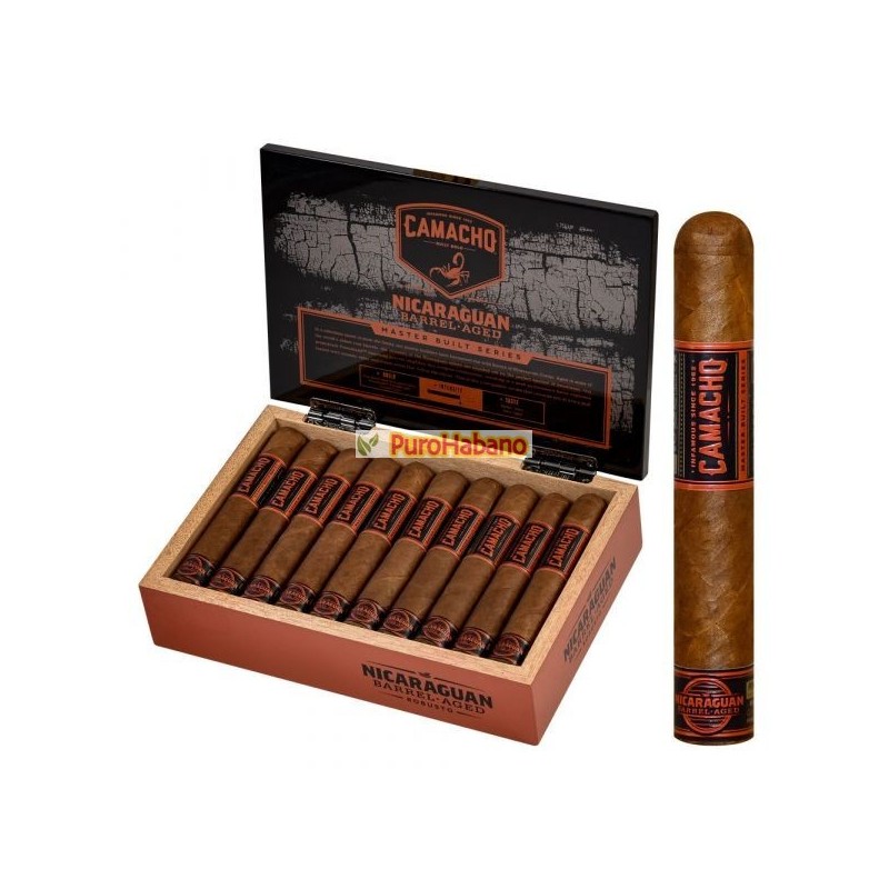 Camacho Nicaragua Barrel Aged Robusto Habanos Puros Cigarros