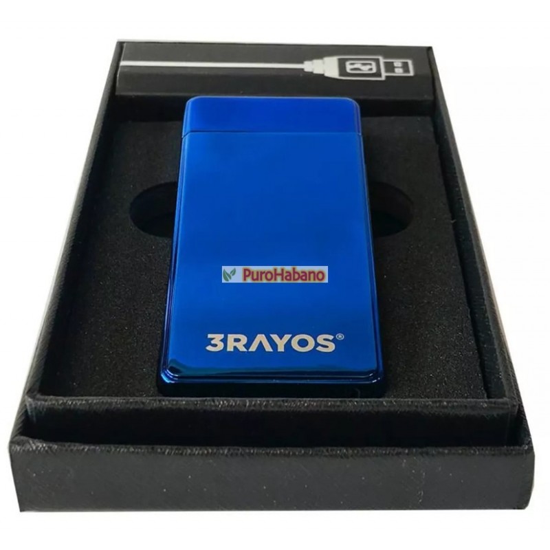 Encendedor 3Rayos Lucky Negro Electronico USB